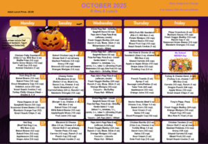 October Lunch Menu – Lincoln PK-8